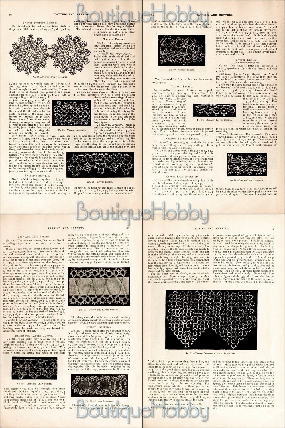 Vintage Needle Tatting Lace Pdf Patterns,needlework Book,hand Made Lace ...