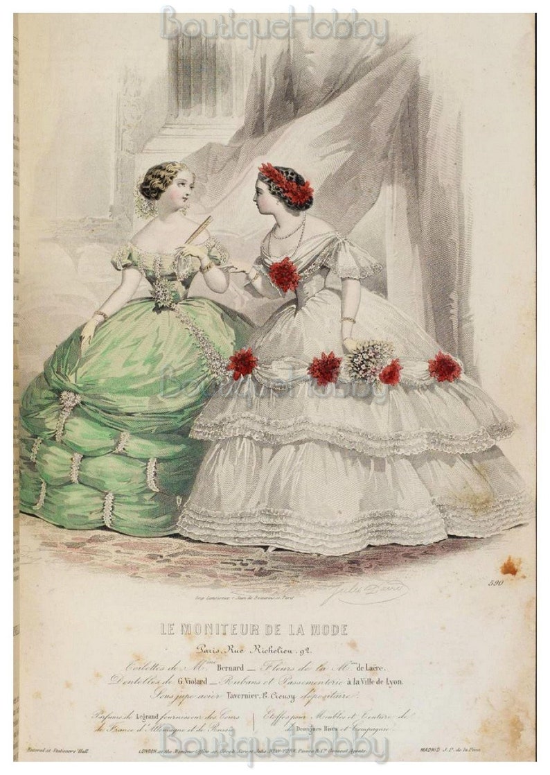 Vintage Victorian Fashion Catalog Dress Designsantique Rare - Etsy
