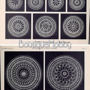 Vintage Tutorial Needlework,lace Making Patterns Books,teneriffe Lace ...