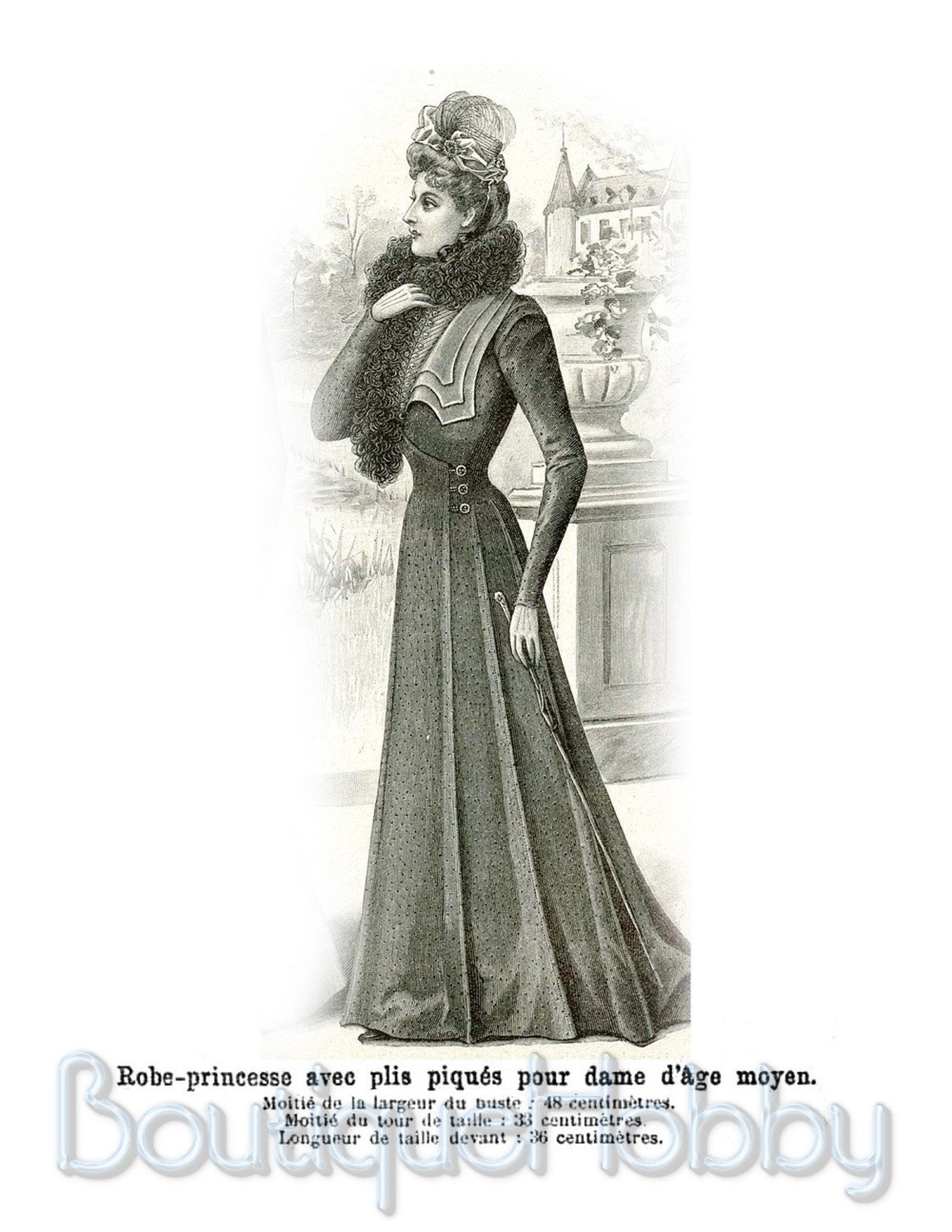 French Sewing Patternsedwardian Dress La Mode Illustrée - Etsy