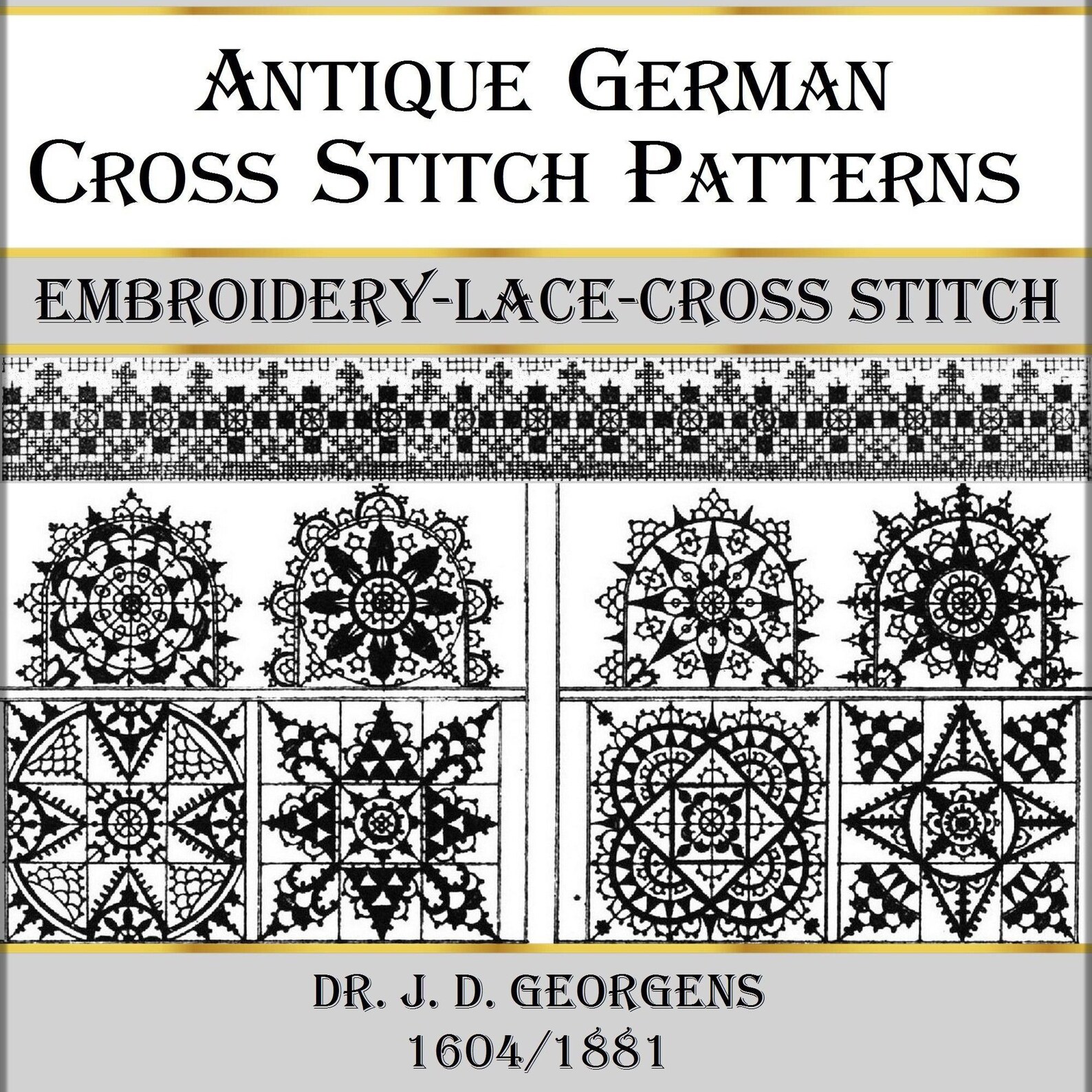 Antique Cross Stitch Book,german Patterns-lace-embroidery - Etsy