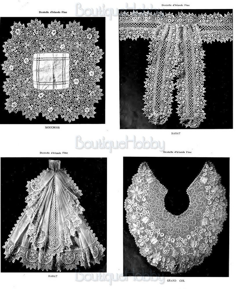Vintage French Irish Crochet Laceantique Pattern Bookhand - Etsy