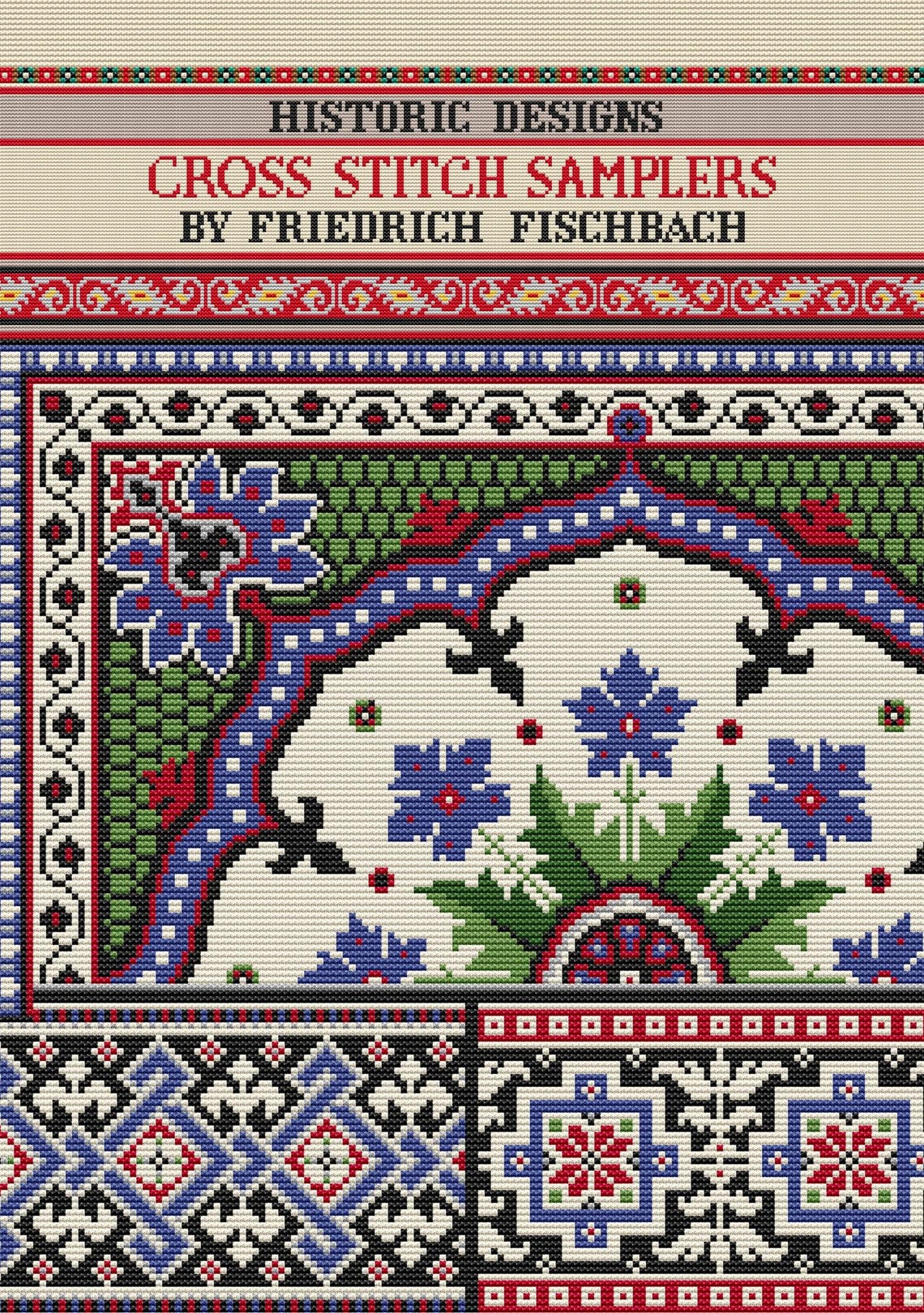 German Vintage Cross Stitch Patterns Book Friedrich Fischbach,digital ...