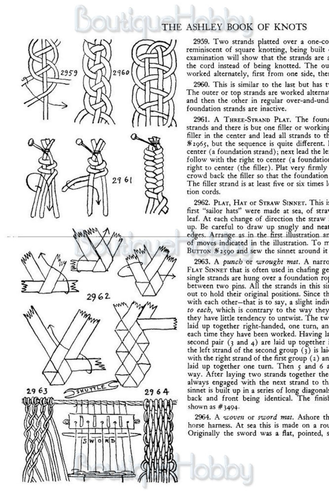 How to tie knotsrope knots manual tutorialBook Of Knots | Etsy