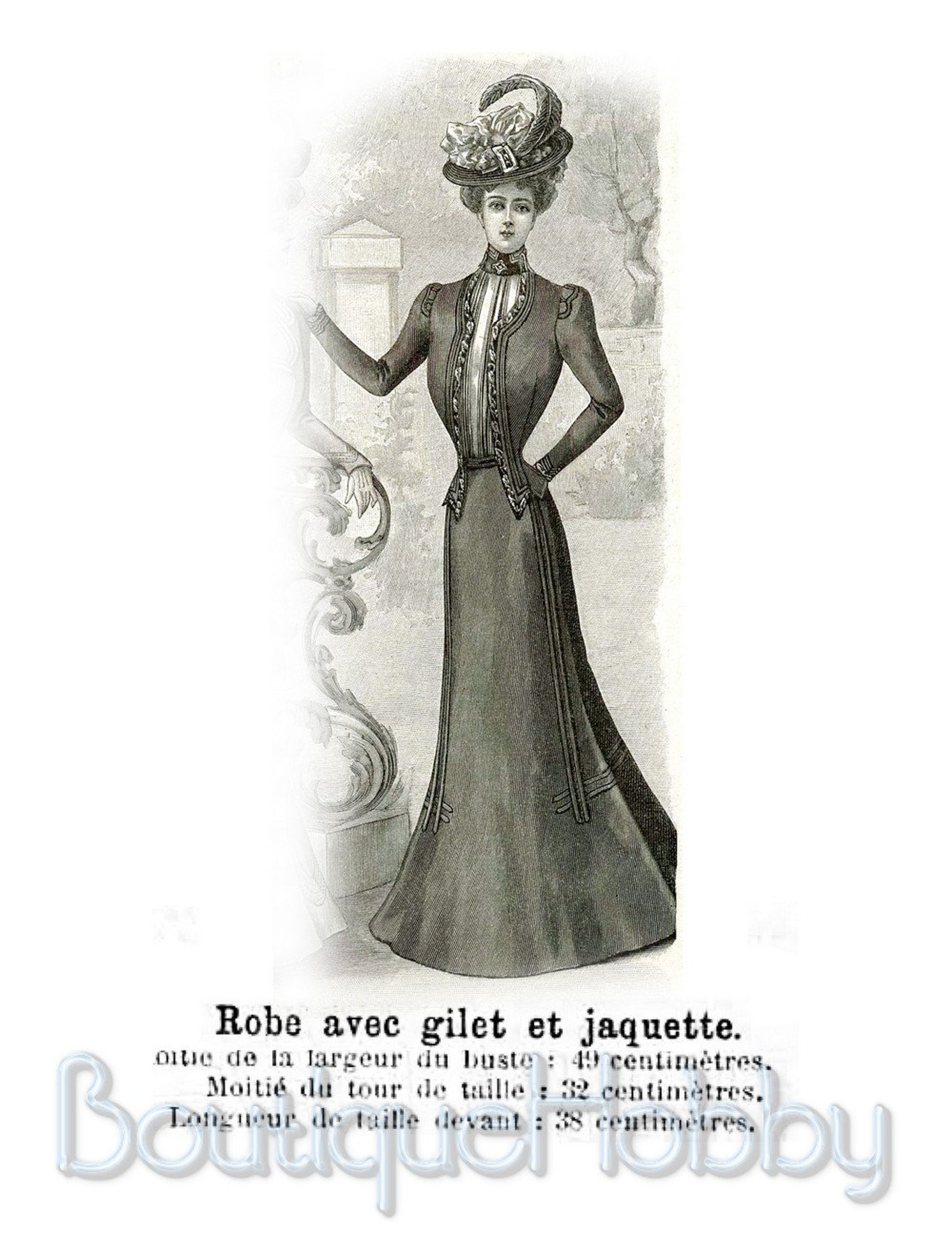 French Sewing Patterns,edwardian Dress - La Mode Illustrée 1900-10 With ...
