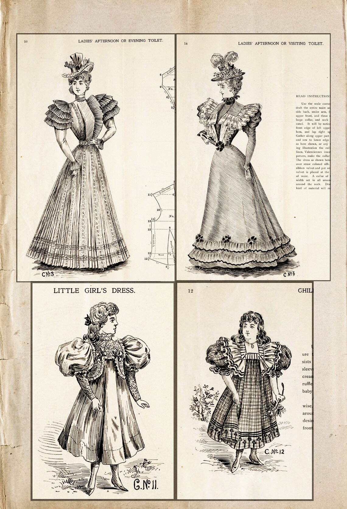 Victorian Bookvintage Sewing Patterns 17 Dresses the Garment | Etsy