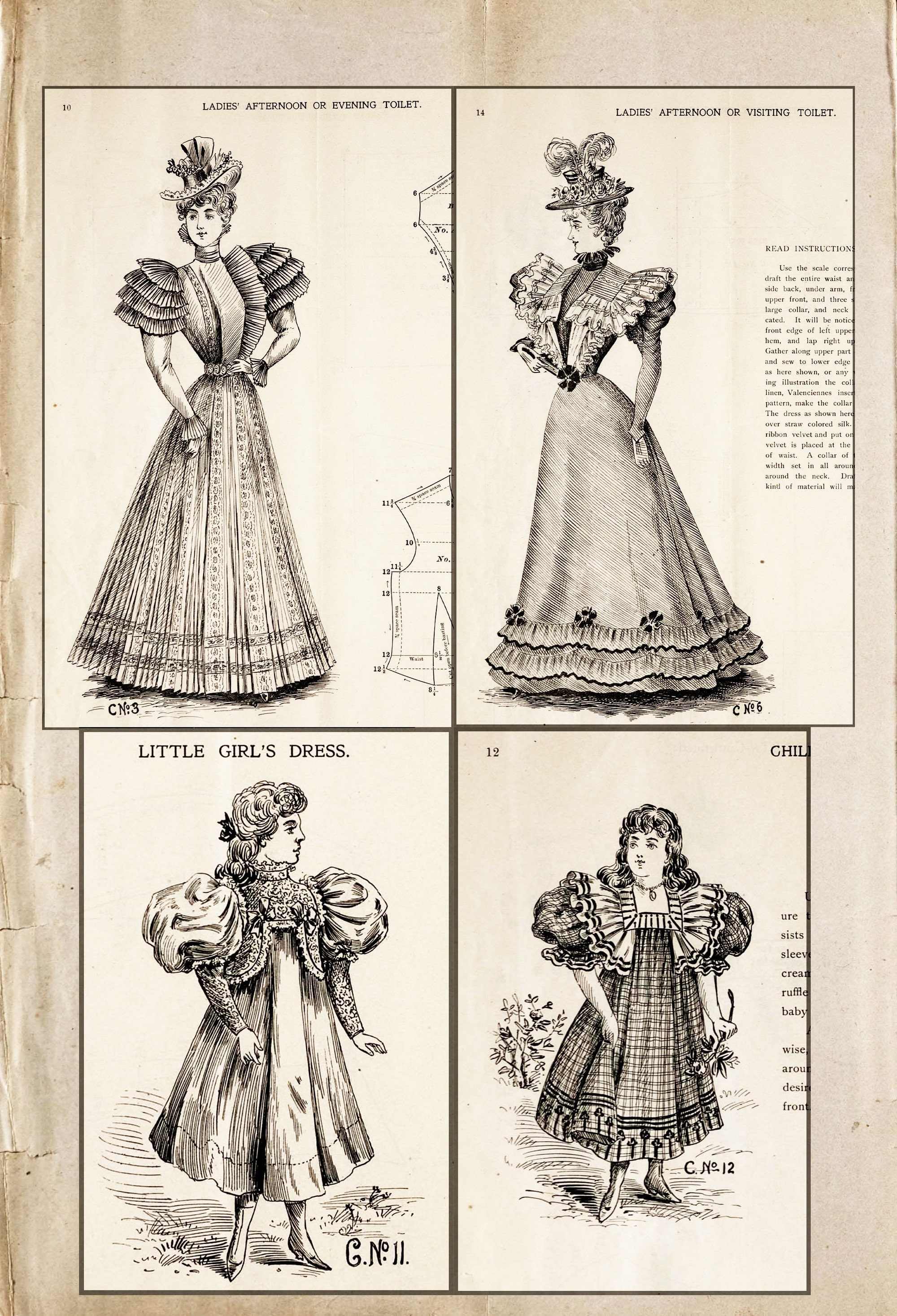 Victorian Bookvintage Sewing Patterns 17 Dresses the Garment | Etsy