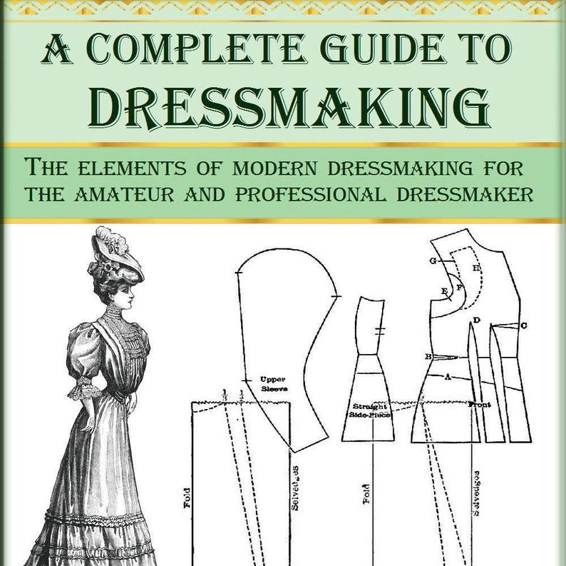 Vintage Dressmaking Guide: Retro Victorian Dress Pattern (PDF Pattern ...