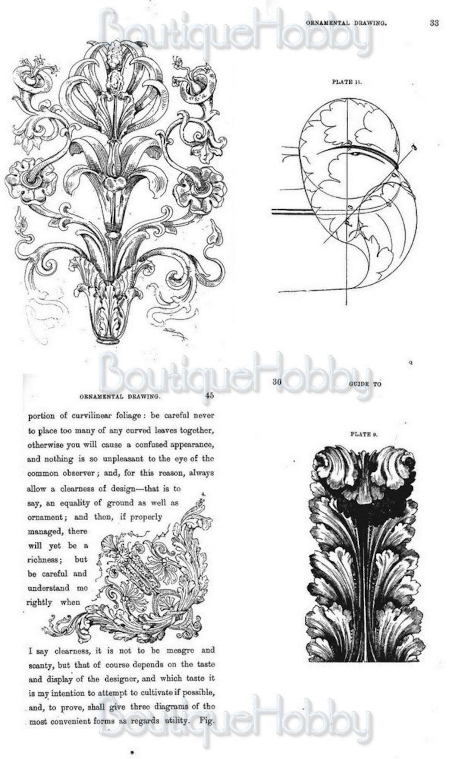 Ornamental Design Elementsornament Tutorialguide for Drawing - Etsy