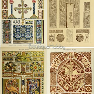 Ornamental Art,vintage Illustration,historic Styles of Ornament,1500 ...