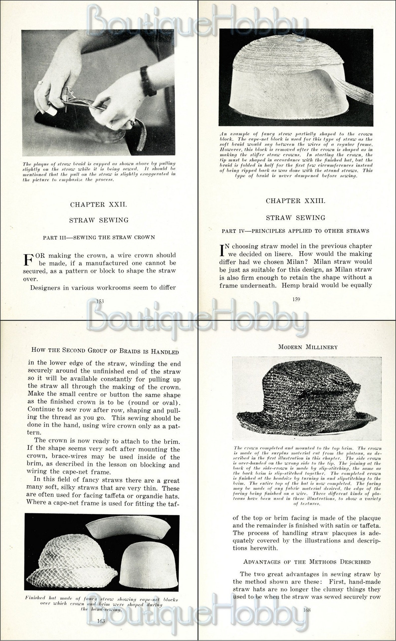 Art of Millinery,how to Make Hats,instruction Vintage Millinery ...