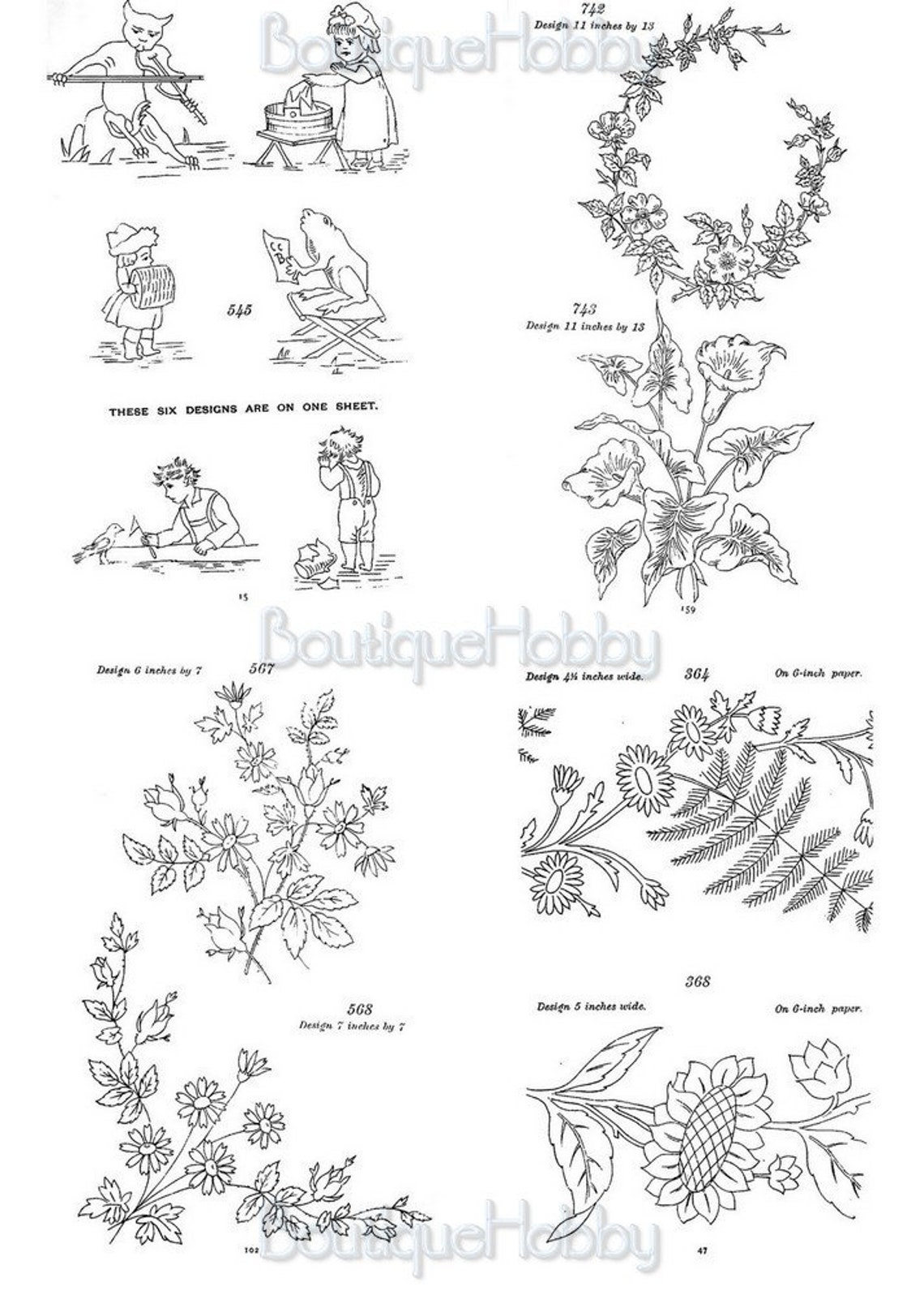 Hand victorian Embroidery Designs old Books PDF book 500 | Etsy