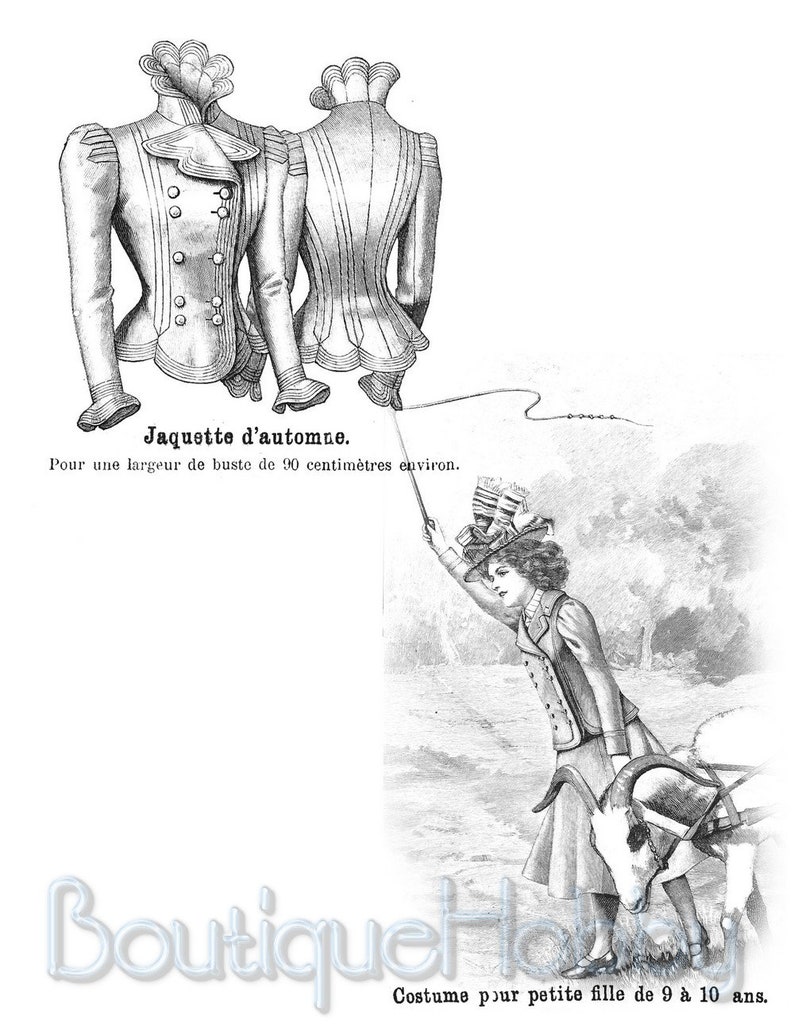 French Sewing Patternsedwardian Dress La Mode Illustrée - Etsy