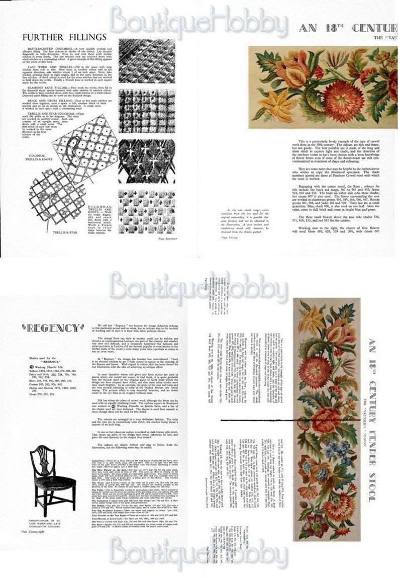 Antique Hand Embroidery,vintage Crewel Work,book Embroidery - Etsy