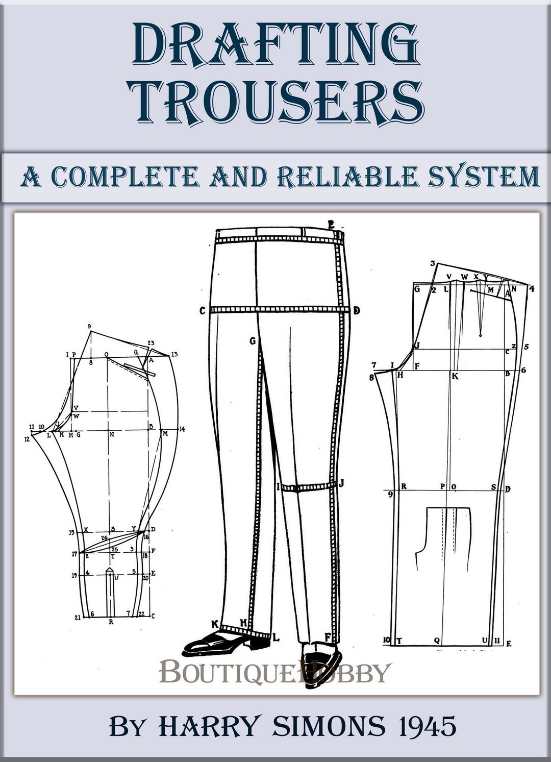 Vintage Pattern Drafting Trousers,mens Sewing Patterns,printable Book ...