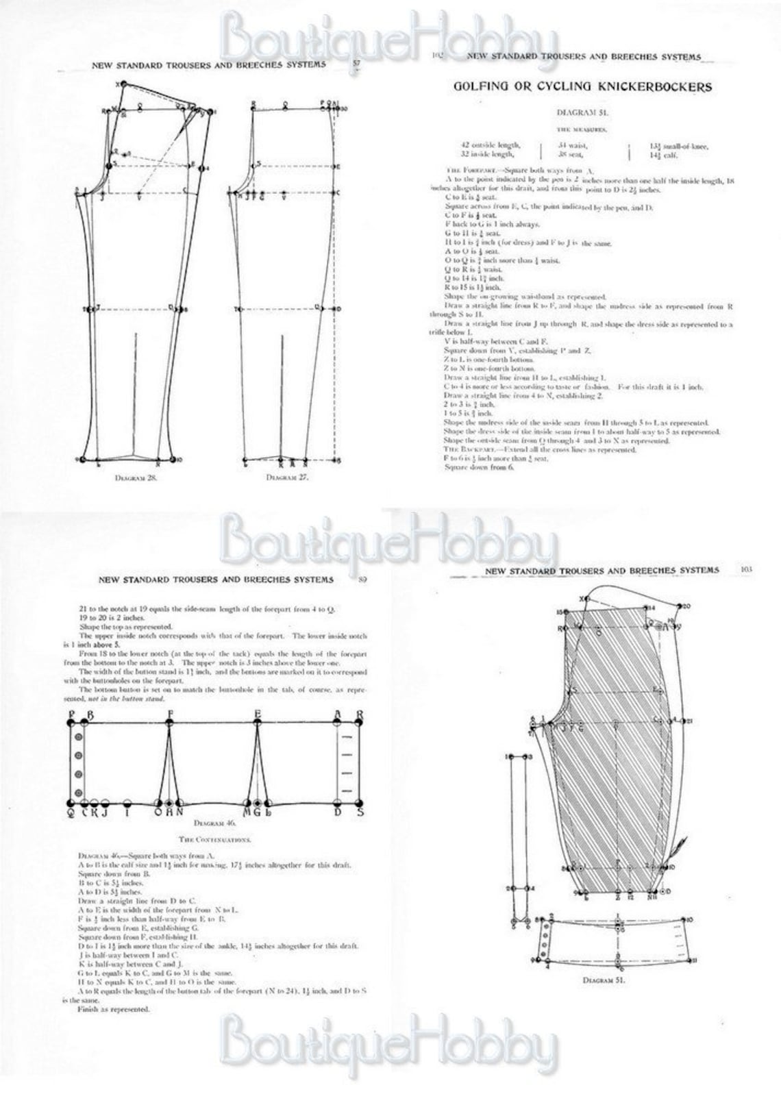 Vintage trouser Mens sewing patternsmens garmentsNew | Etsy