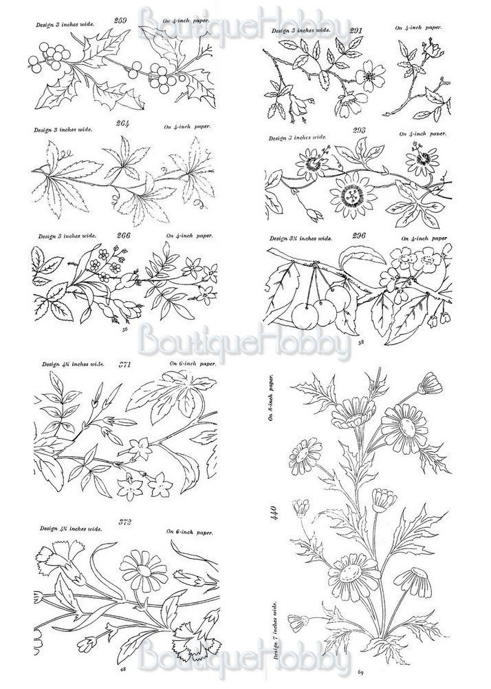 Hand victorian Embroidery Designs old Books PDF book 500 | Etsy