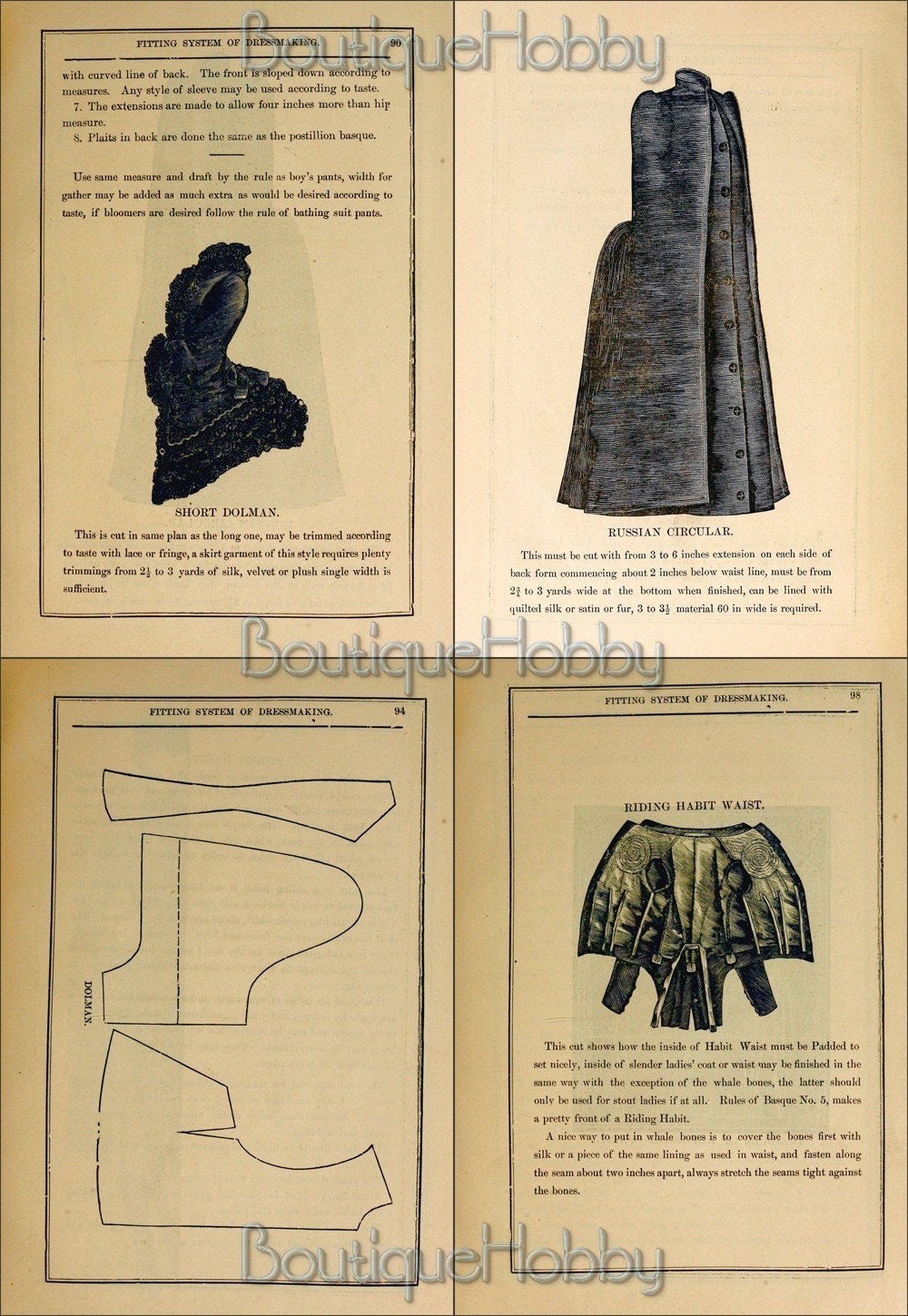 Victorian Dress Sewing Patternsvintage Illustrated American - Etsy