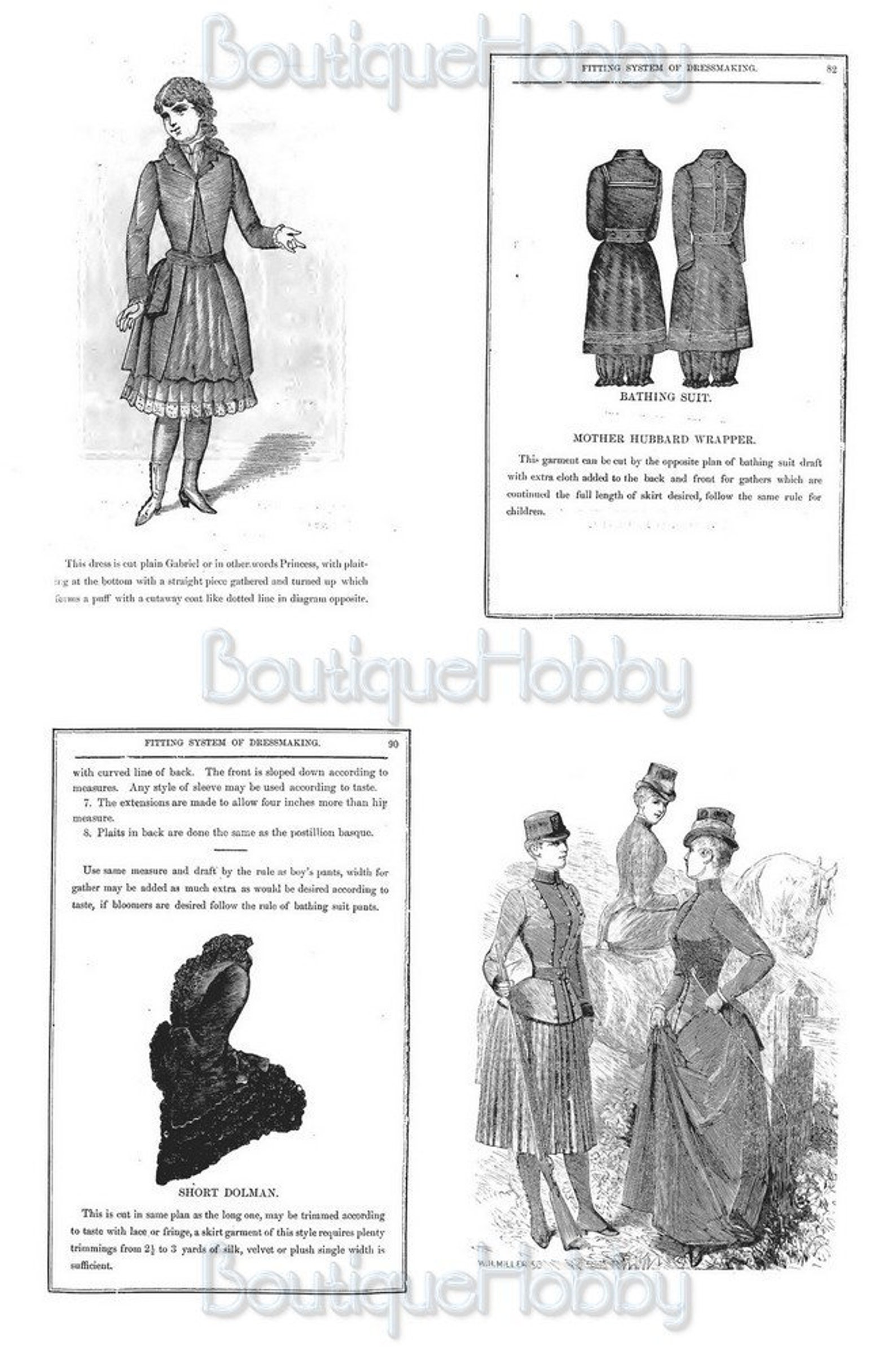 Victorian Dress Sewing Patternsvintage Illustrated American | Etsy