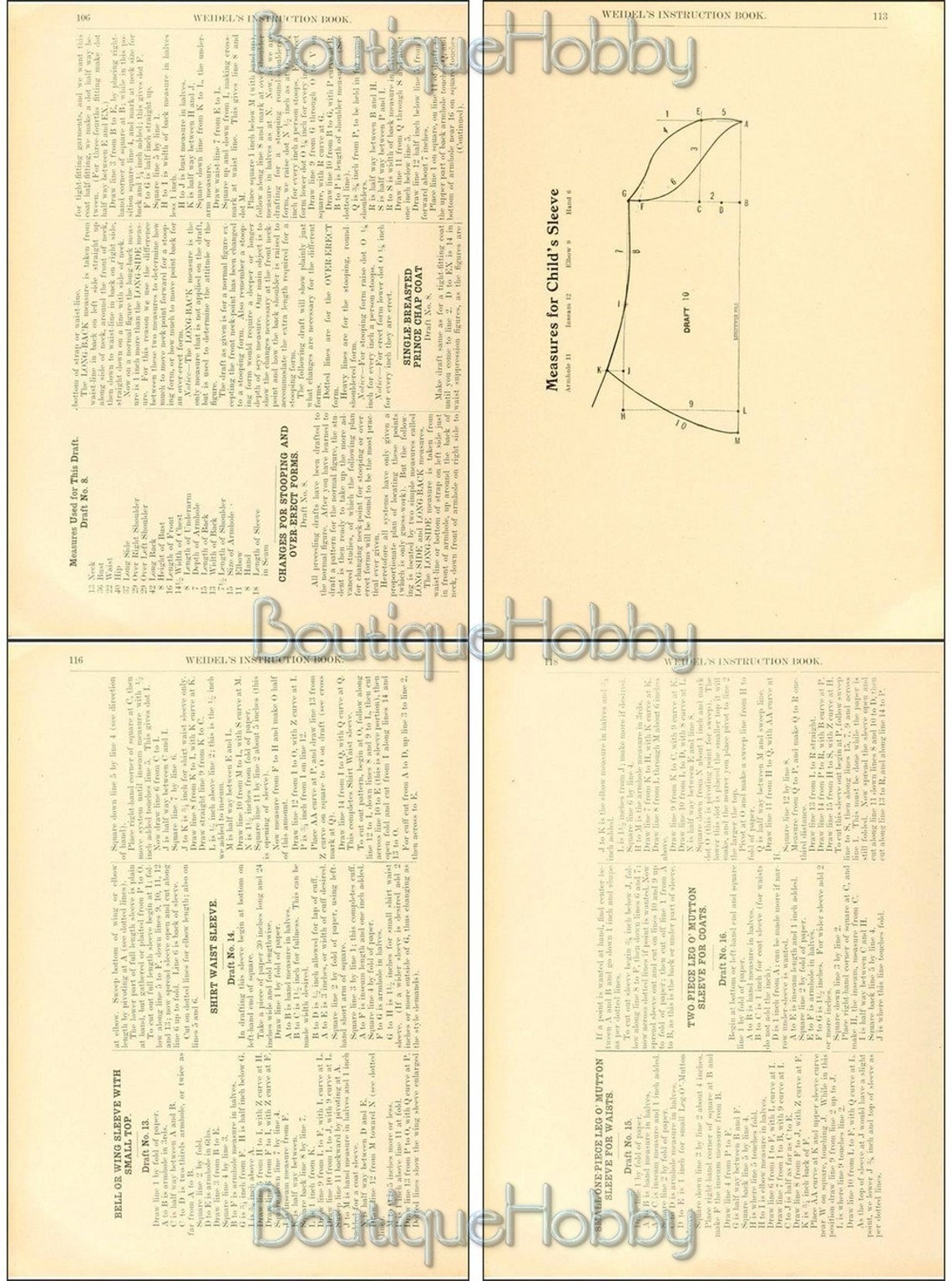 Vintage Dressmaking Instruction Book,drafting Garments,sewing Manual - Etsy