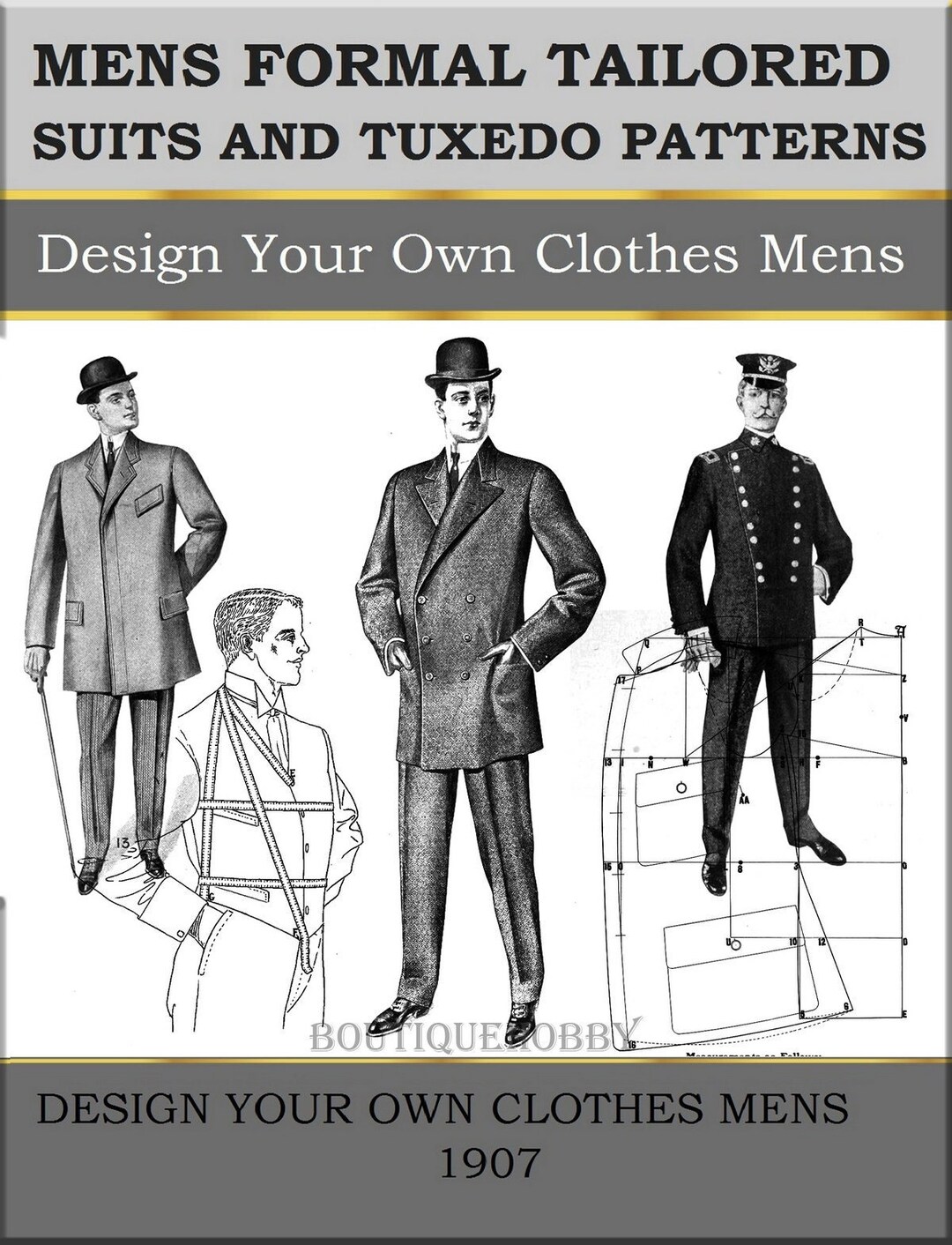 Vintage Man Sewing Pattern,vest,trousers Patterns,tailoring and Tuxedo ...