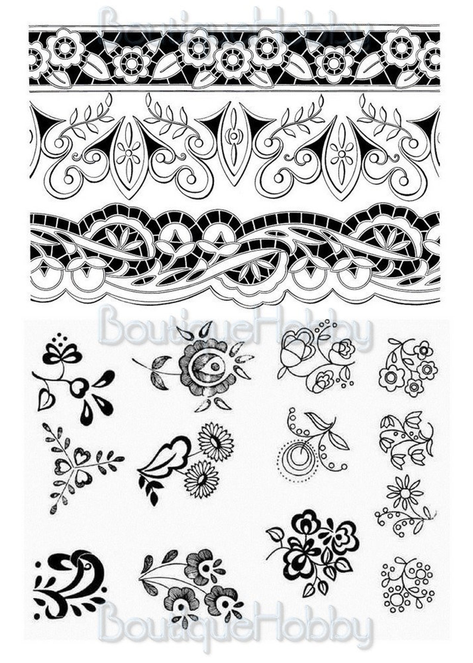 Hand Victorian Embroidery PDF Pattern Book 300 Patterns for - Etsy