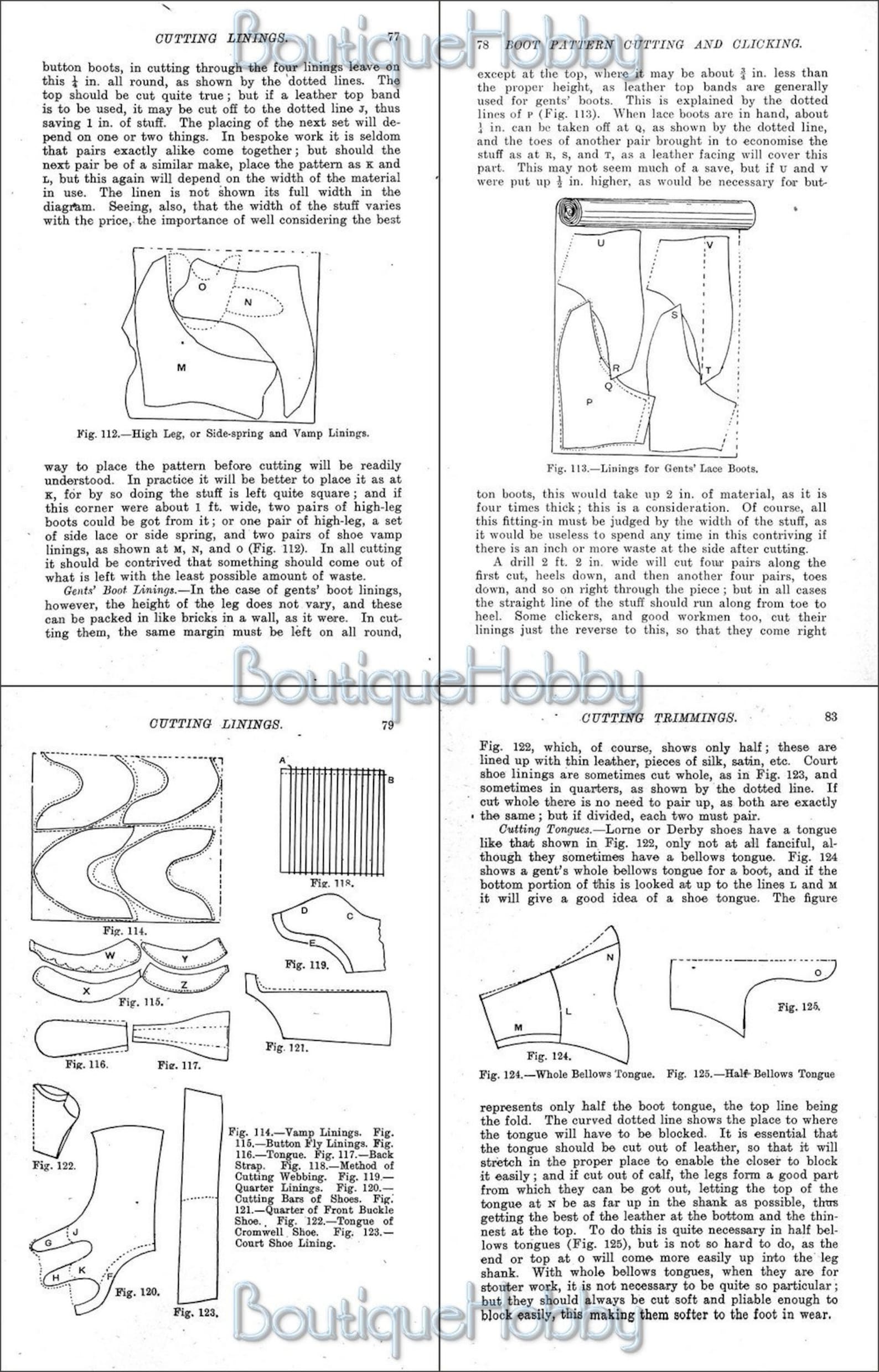 How to Make SHOES Shoe Pattern Cuttingvintage Shoe Sewing - Etsy