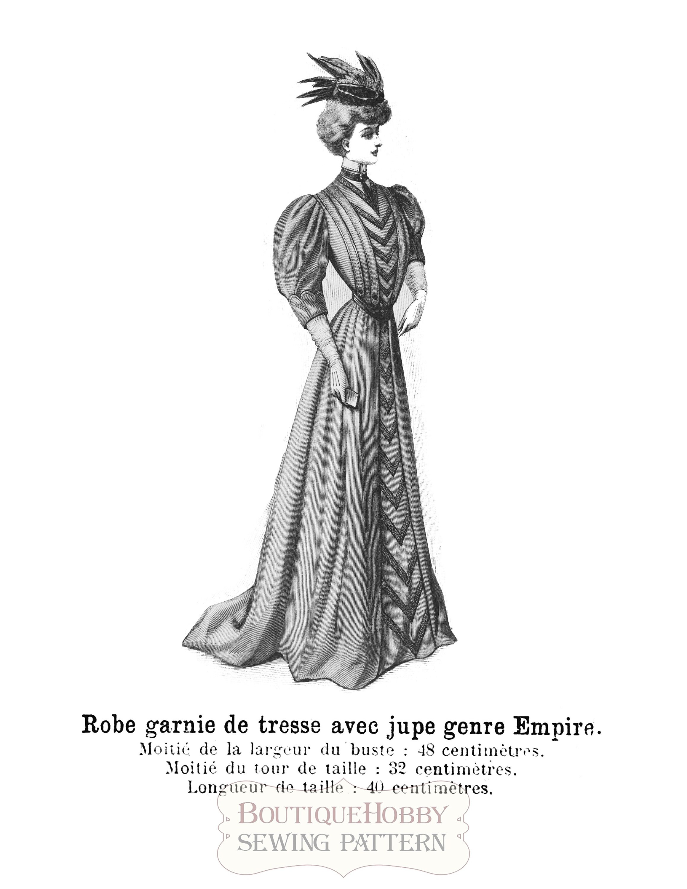 French Sewing Patterns,edwardian Dress - La Mode Illustrée 50-1906 ...