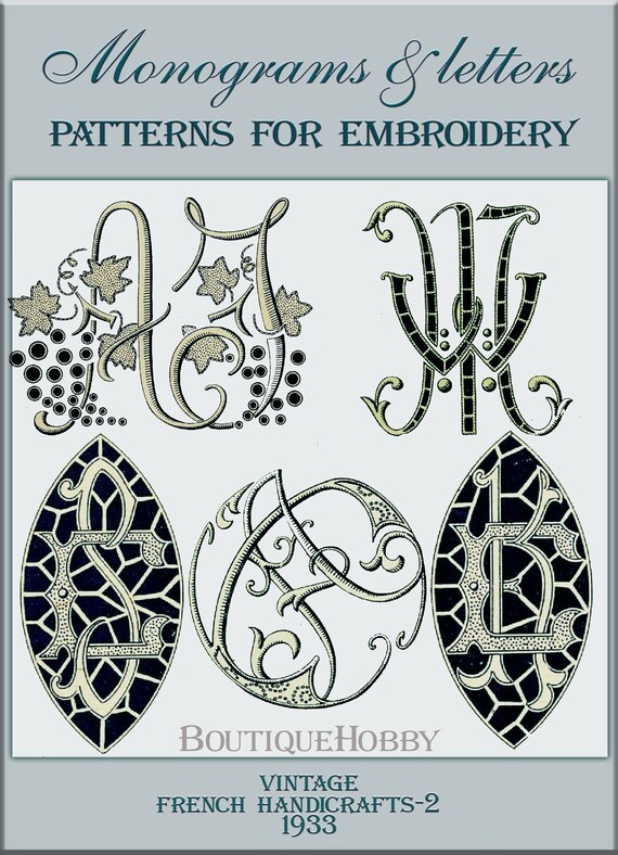 Monograms&letters Designs Patternalphabet Hand - Etsy