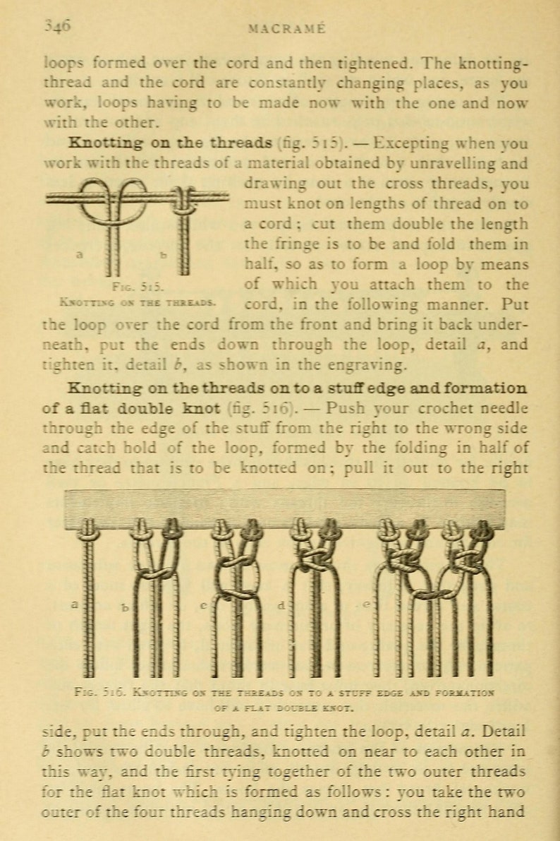Victorian Macrame Patterns,how to Tutorial Book,macrame for Beginner - Etsy