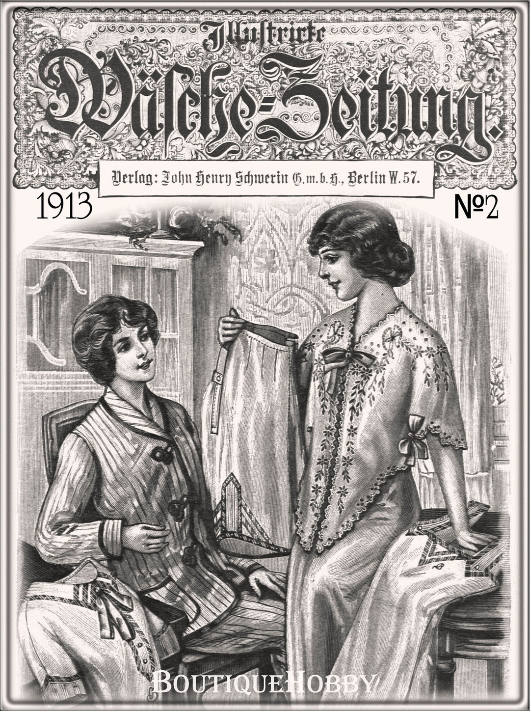 Underwear Sewing Pattern 1913,GERMAN EDITION Österr. Wäschezeitung 1913 ...