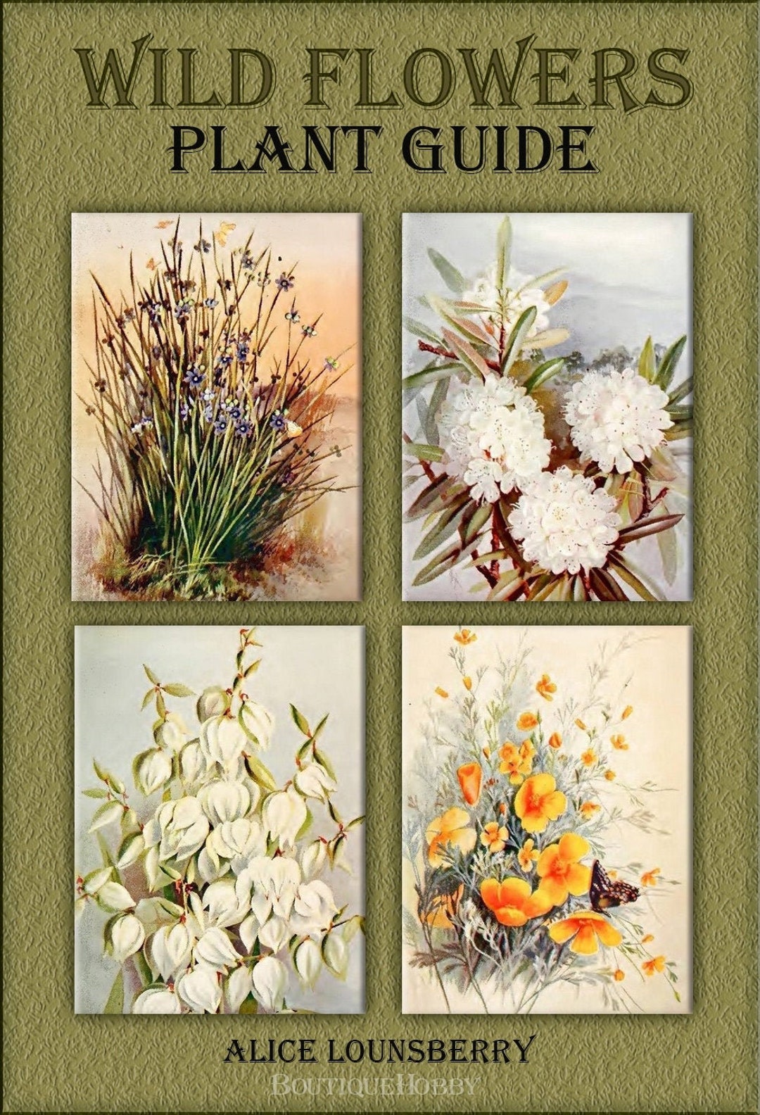 Plant Guide Wild Flowers Printable Botanical Illustrated Book ...