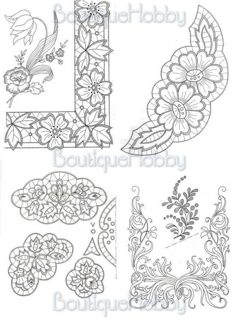 Hand Embroidery Designs PDF Pattern Book 115 Patterns for - Etsy