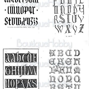 Victorian book 150 Vintage Alphabets patternsscrapbook Art | Etsy