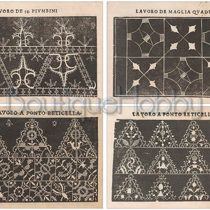 Italian Renaissance Embroidery Patterns Lace Book,vintage Patterns-2 - Etsy