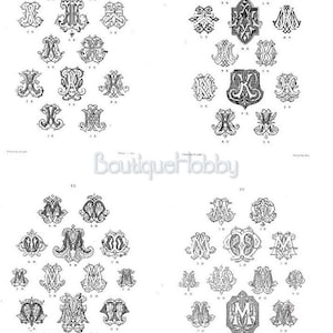 Victorian Monogram Font Louis Xiv,vintage Lettering,alphabet Font ...