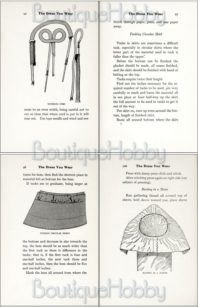 How to Make the Dress,vintage Dressmaking Guide Book,sewing and Garment ...