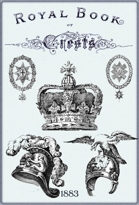 Vintage Heraldry Royal Book of Crestsenglish Crown | Etsy