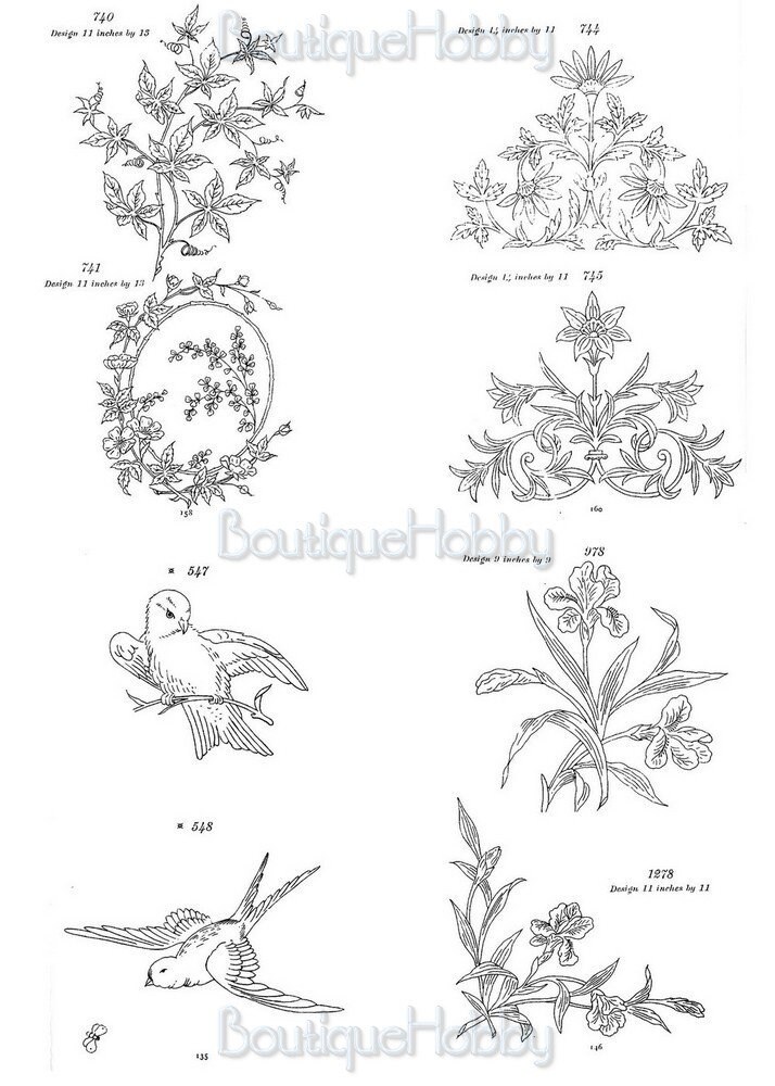 Hand victorian Embroidery Designs old Books PDF book 500 | Etsy