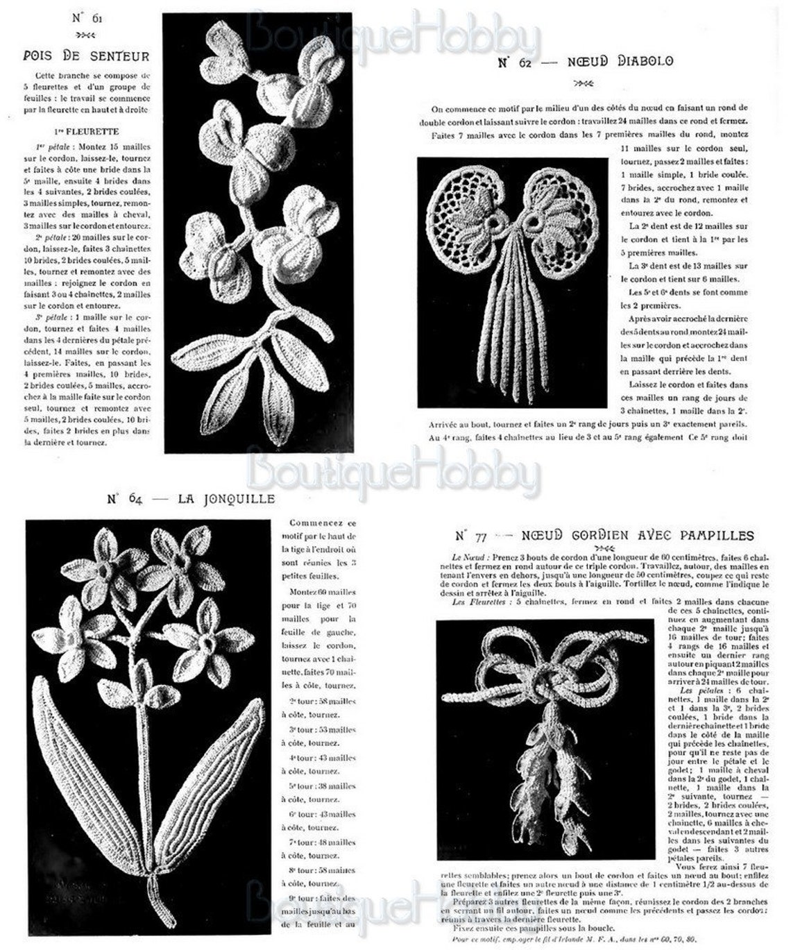 French Vintage Irish Crochet Lacehand Made Lace Pattern Book - Etsy