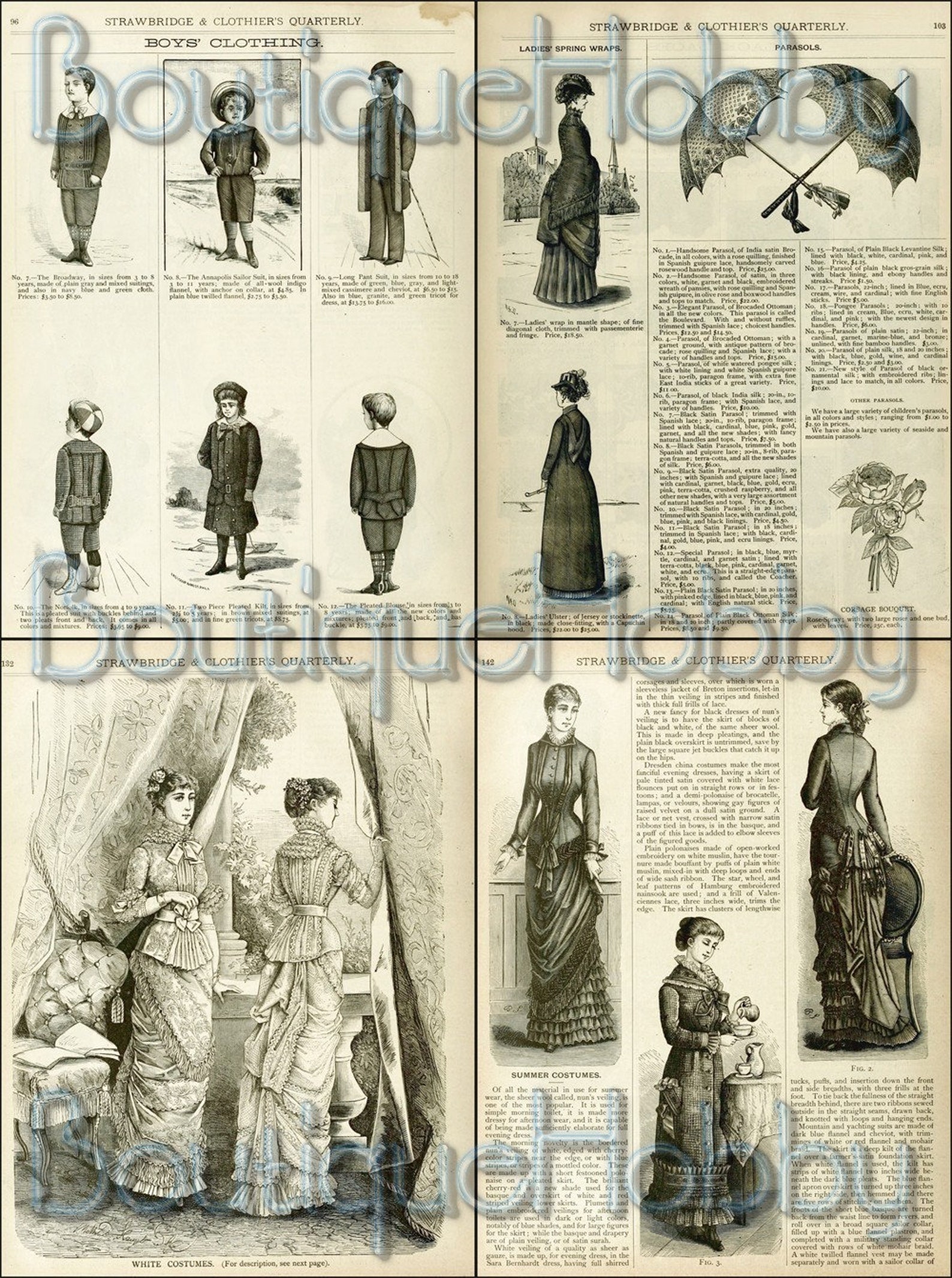Vintage Antique Fashion Catalogvictorian Fashion Dress Design - Etsy