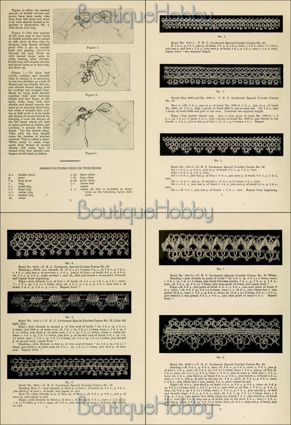 Vintage Tatting Patterns Tutorialhand Made Lace Rare | Etsy
