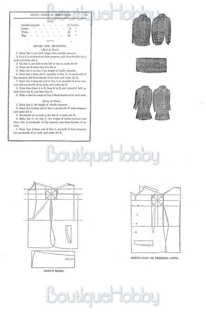Victorian Dress Sewing Patternsvintage Illustrated American | Etsy