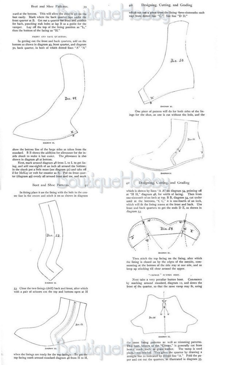 How to Make Hand Made Shoesvintage Shoe Sewing Pattern Book | Etsy
