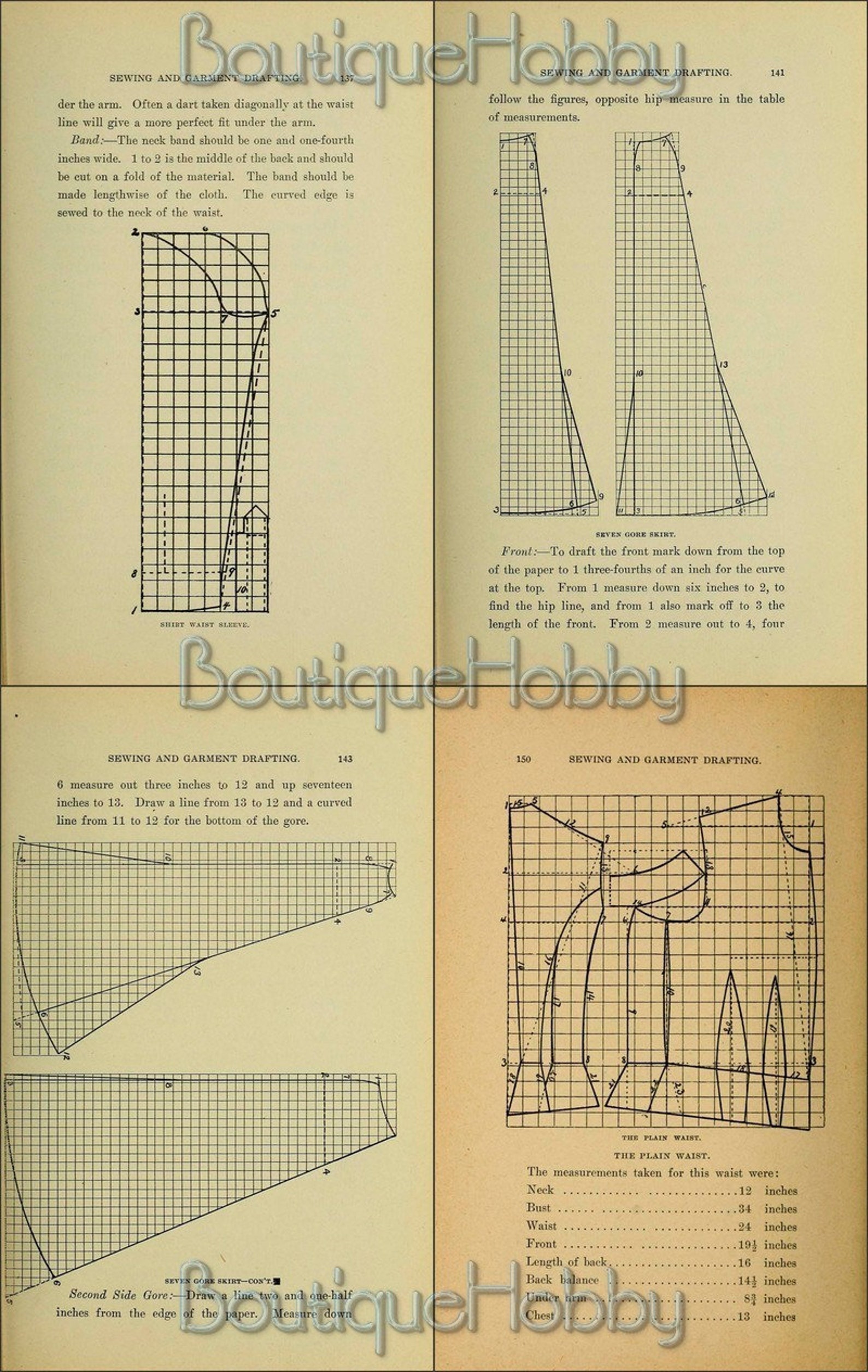 Vintage Dressmaking Guide Booksewing and Garment Drafting - Etsy