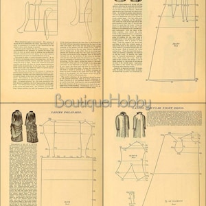 Victorian Vintage Sewing Patterns Pdf Book,pattern Dress,historical ...