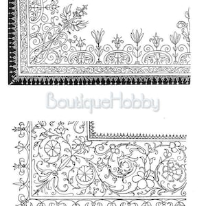 Antique German Embroidery Motif Ornament Pattern,germany Patterns 1619 ...