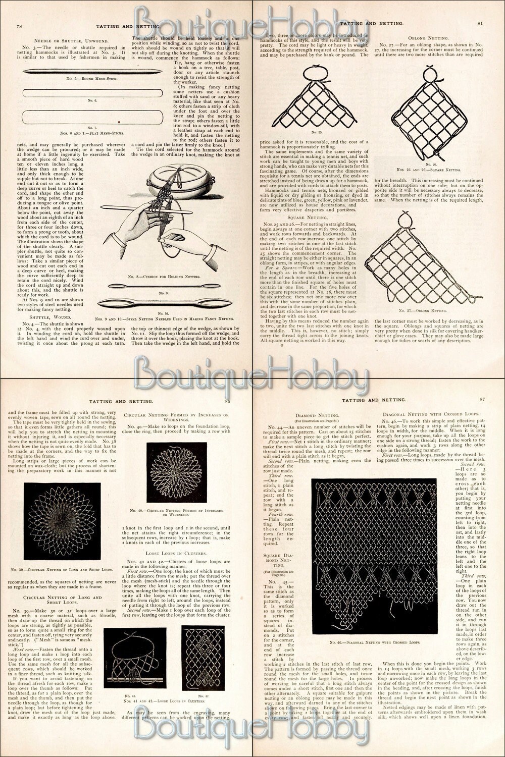 Vintage Needle Tatting Lace Pdf Patterns,needlework Book,hand Made Lace ...