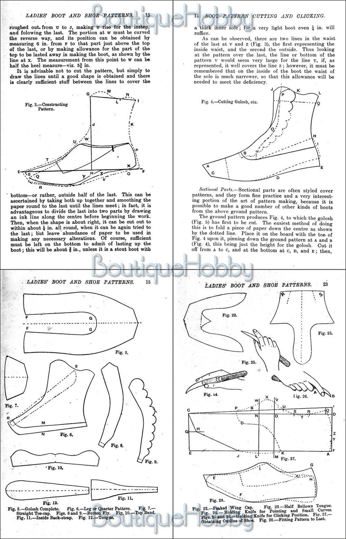 How to Make SHOES Shoe Pattern Cuttingvintage Shoe Sewing - Etsy