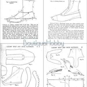 How to Make SHOES, Shoe Pattern Cutting,vintage Shoe Sewing Pattern ...